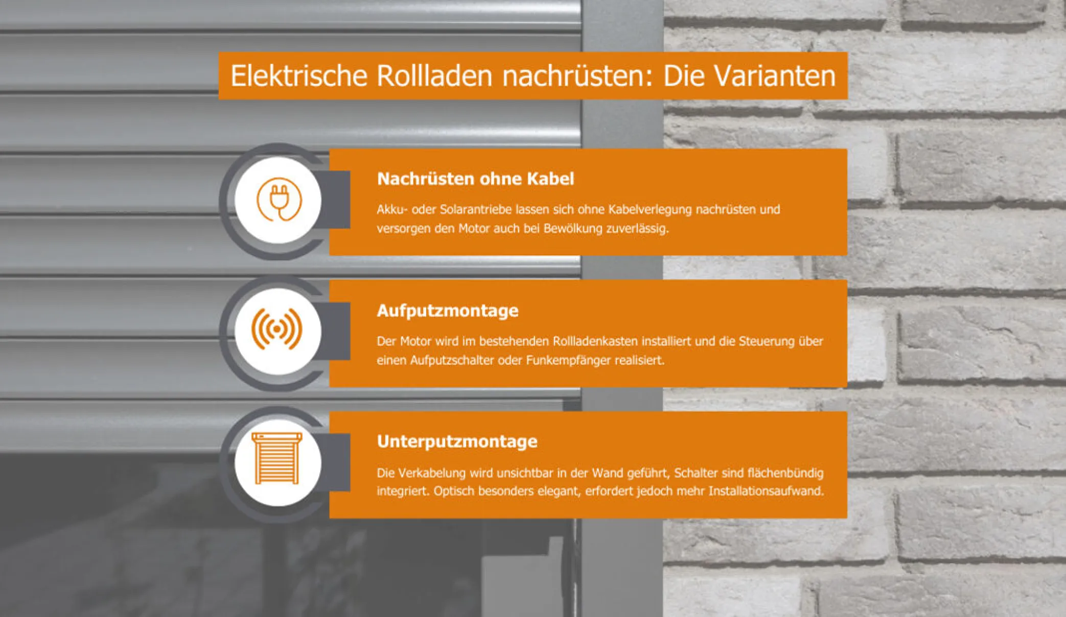 Elektro Rollladen Nachrusten
